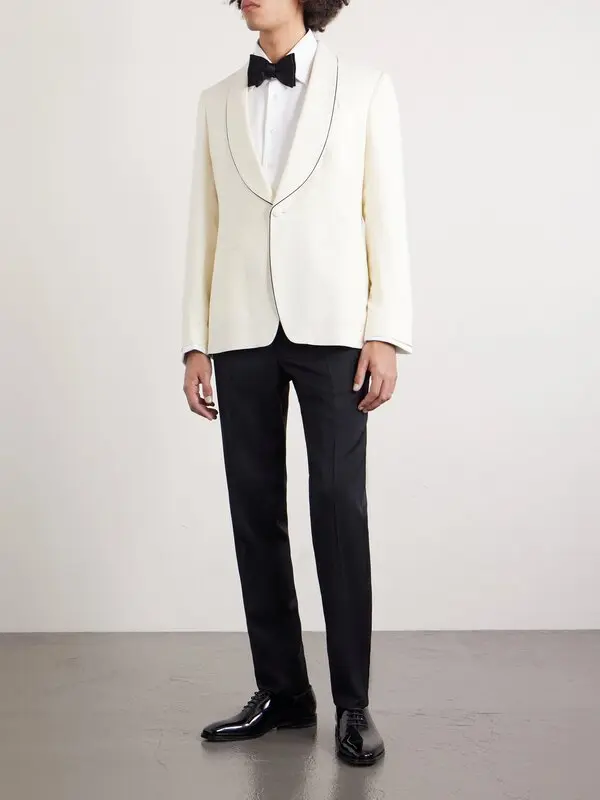 LARDINI Soirée Virgin Wool-blend Tuxedo Jacket