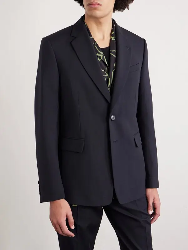 Dries Van Noten Wool And Mohair-blend Blazer