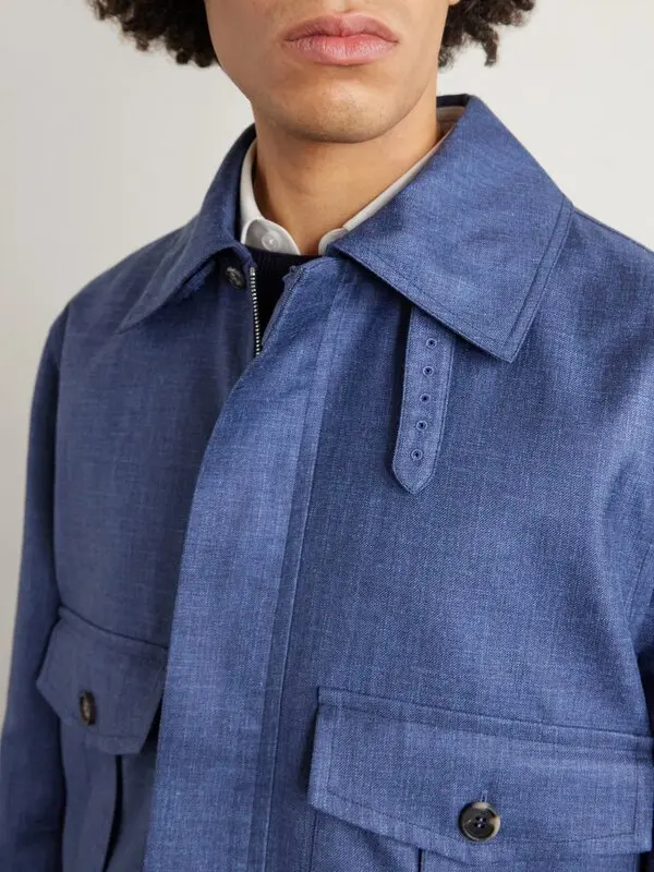 Gabriela Hearst Filipo Wool, Silk And Linen-blend Jacket