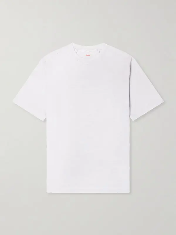 Sease Runner Logo-print Merino Wool T-shirt - Gray