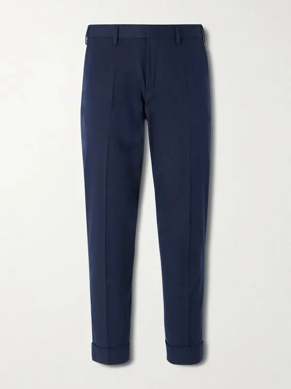 Dries Van Noten Straight-leg Cotton And Wool-blend Trousers