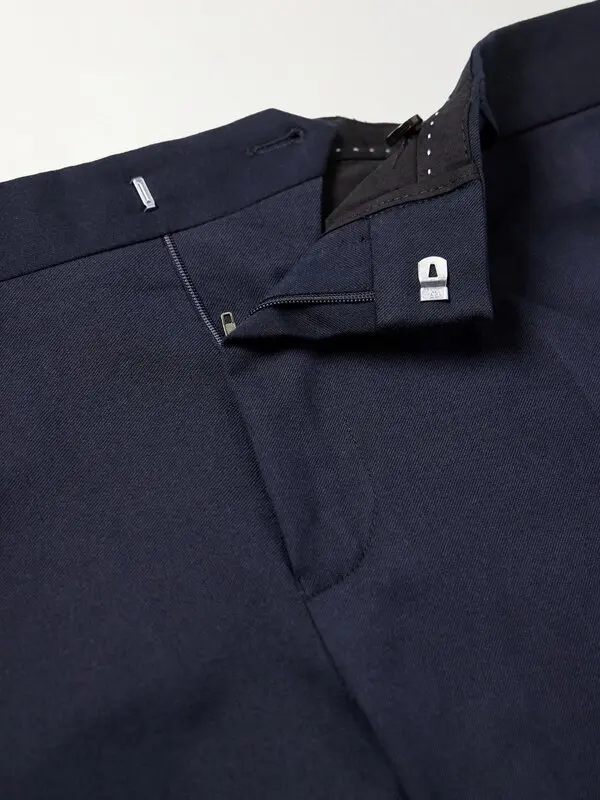 Dries Van Noten Straight-leg Cotton And Wool-blend Trousers