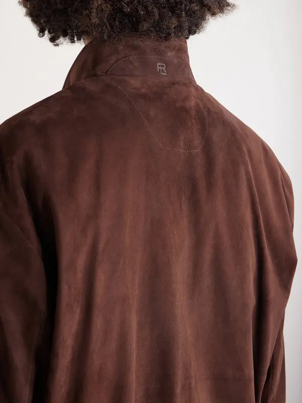 Ralph Lauren Purple Label Suede Bomber Jacket
