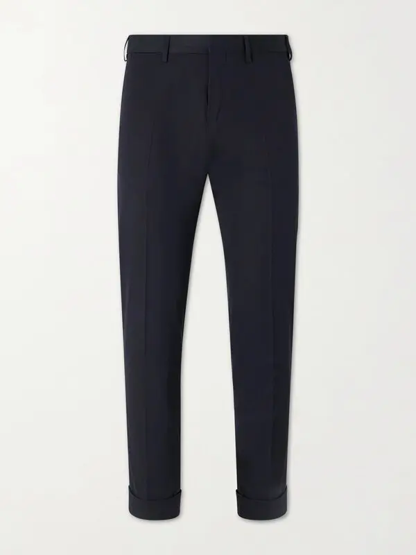 Dries Van Noten Straight-leg Cotton And Wool-blend Trousers