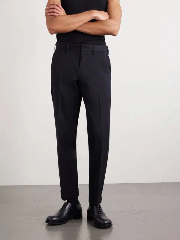 Dries Van Noten Straight-leg Cotton And Wool-blend Trousers
