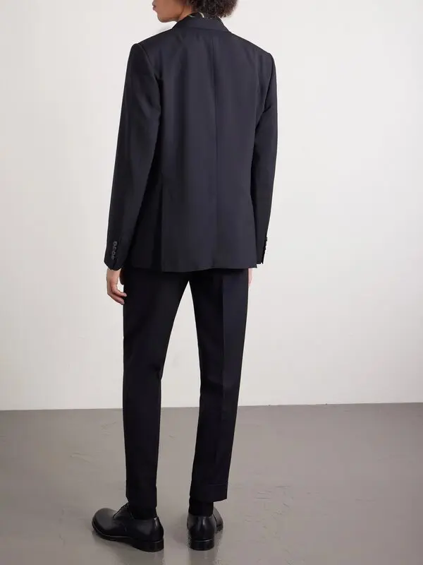 Dries Van Noten Straight-leg Cotton And Wool-blend Trousers
