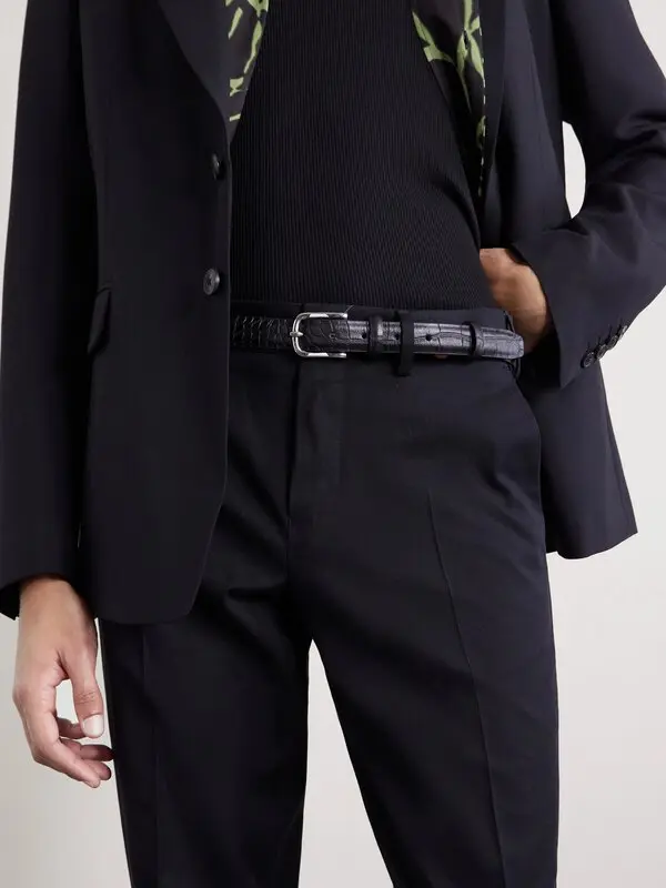 Dries Van Noten Straight-leg Cotton And Wool-blend Trousers