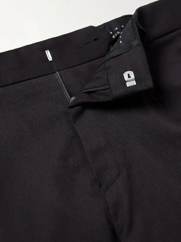 Dries Van Noten Straight-leg Cotton And Wool-blend Trousers