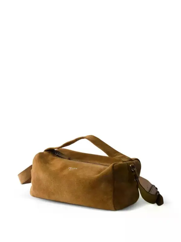 Prada Suede Shoulder Bag - Brown