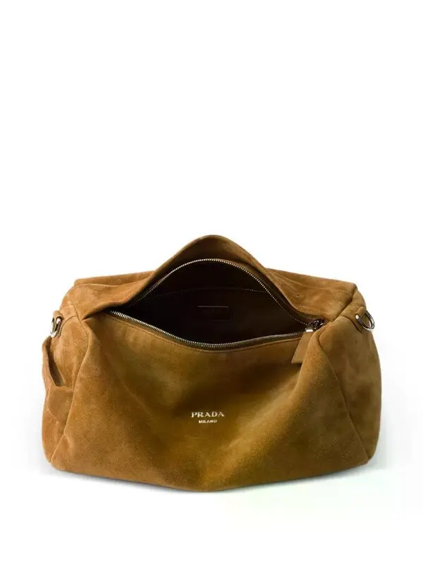 Prada Suede Shoulder Bag - Brown