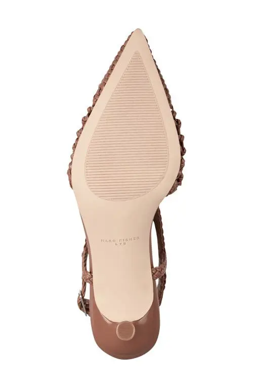 Marc Fisher Pointy-toe Slingback Pumps - Medium Natural