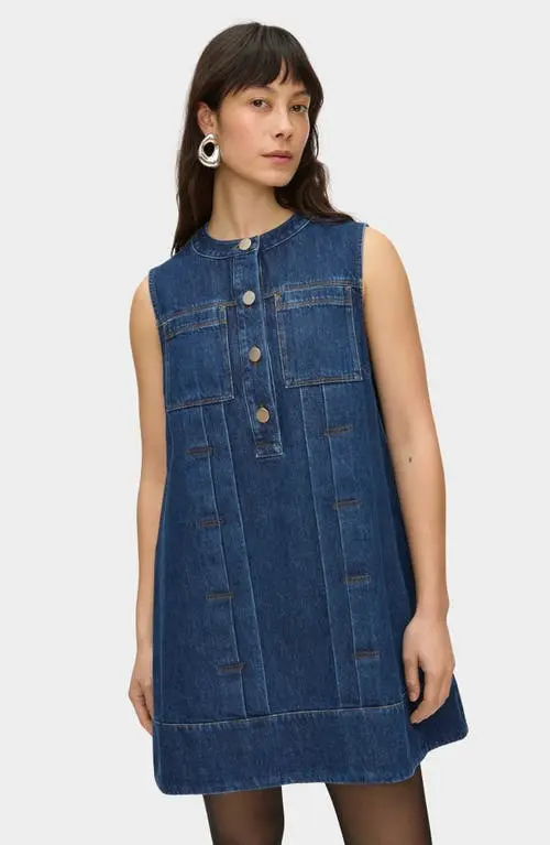 ALIGNE Rory Sleeveless Denim Shift Dress