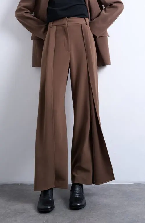 Topshop Pleated Wide Leg Trousers