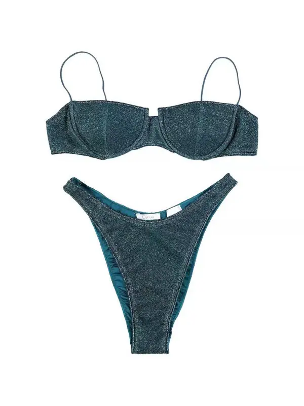 Oseree Lumière Balconette Bandeau Bikini - Blue