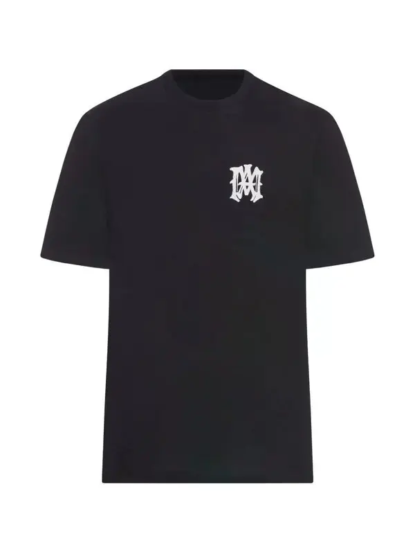 Amiri Logo-embroidered Crew-neck T-shirt - Black