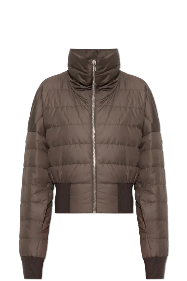 Rick Owens X Moncler Cropped Down Jacket - Brown