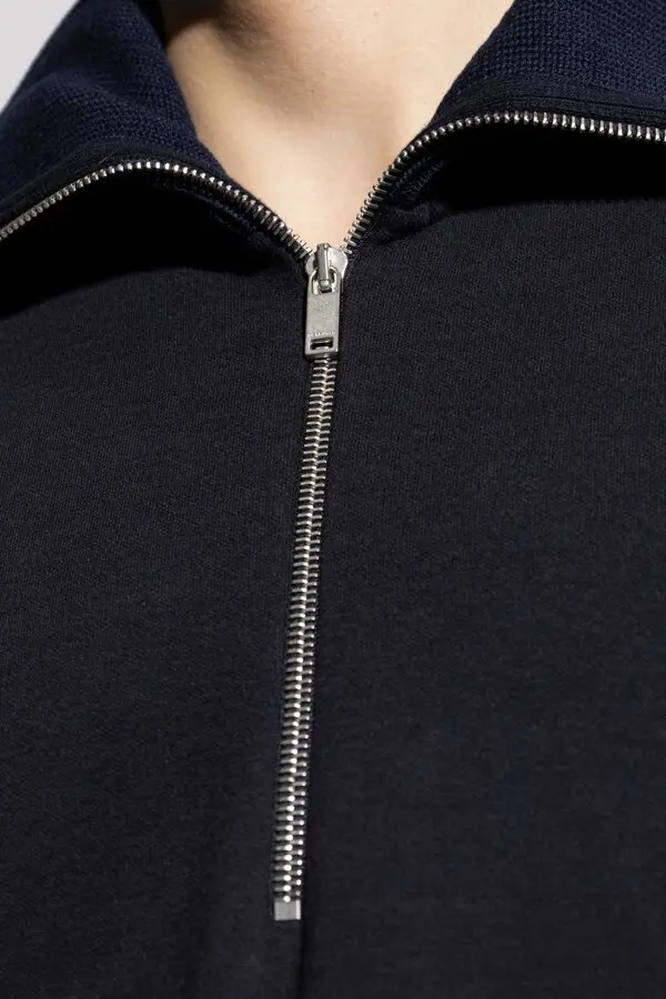 JIL SANDER Sweatshirt With Embroidered Logo - Black