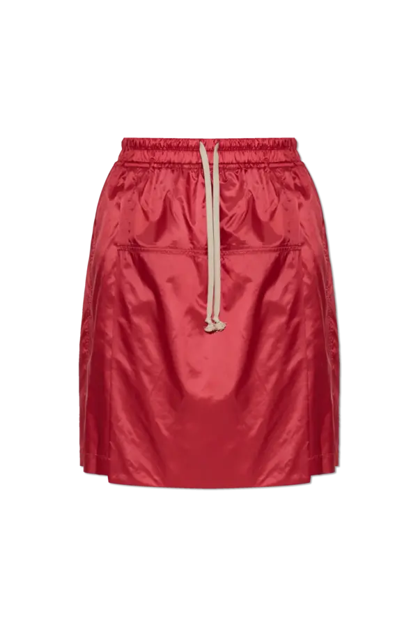 Rick Owens X Moncler Satin Shorts - Red