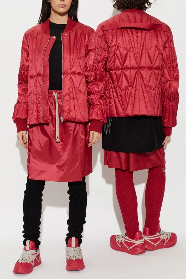 Rick Owens X Moncler Satin Shorts - Red