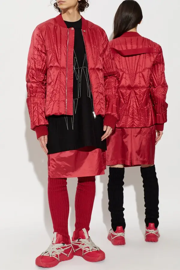 Rick Owens X Moncler Satin Shorts - Red