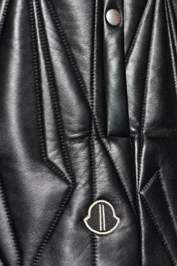 Rick Owens X Moncler Sleeveless Lambskin Leather Vest - Black