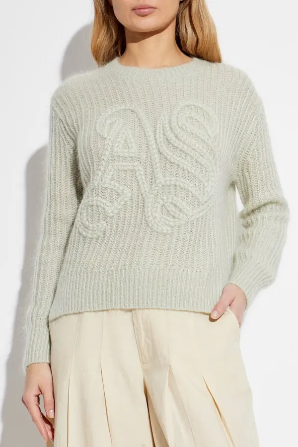 ALLSAINTS Textured Knit Chain Sweater - Green