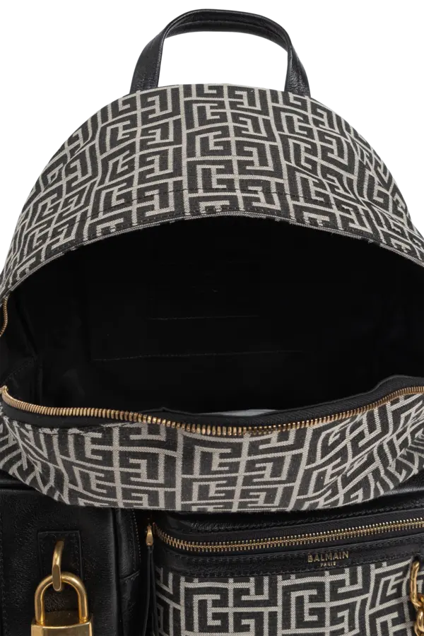Balmain Pulse Monogram Backpack - Black