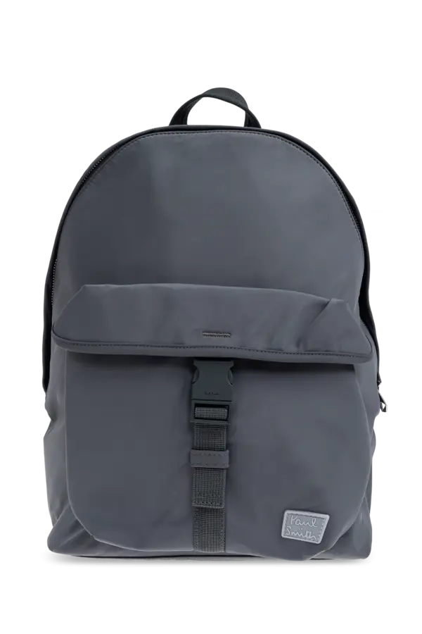 Paul Smith Backpack With Logo Patch - Blue
