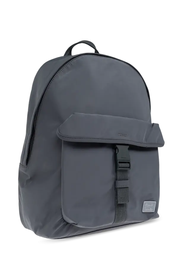 Paul Smith Backpack With Logo Patch - Blue
