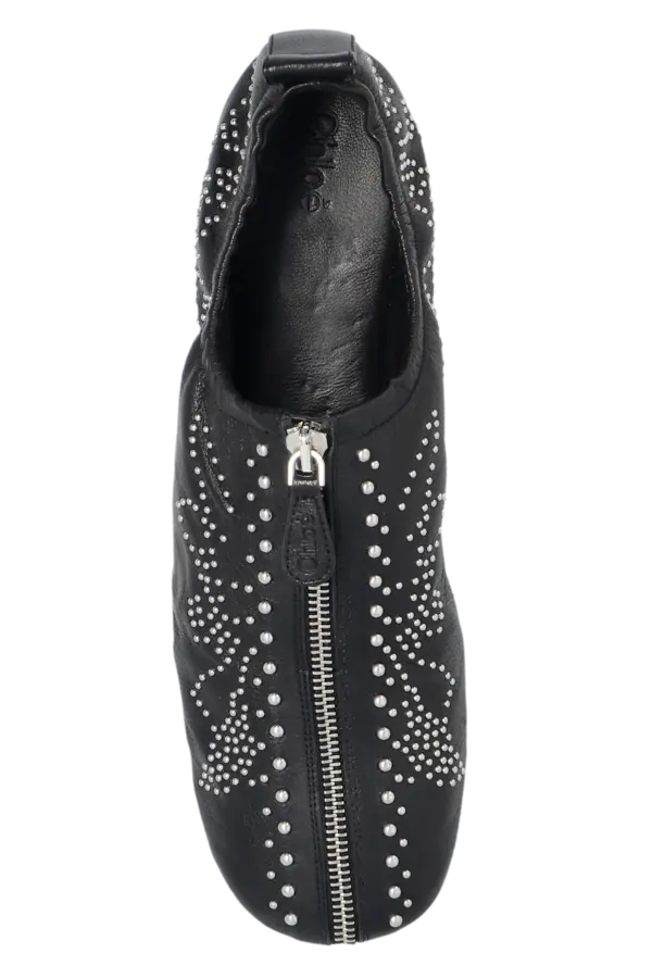 Chloé Susan Leather Ballerinas - Black