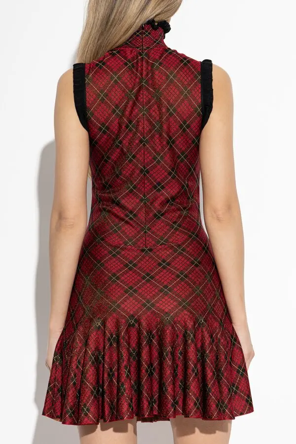 Alexander McQueen Plaid Pattern Dress