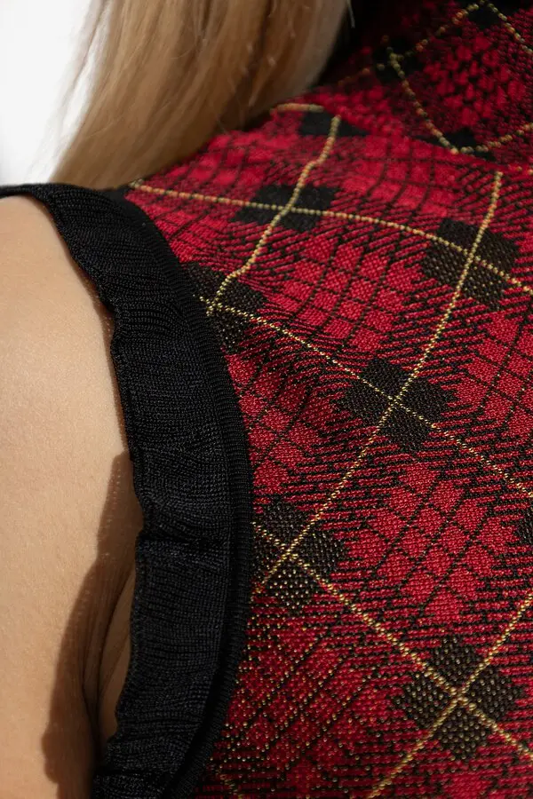 Alexander McQueen Plaid Pattern Dress