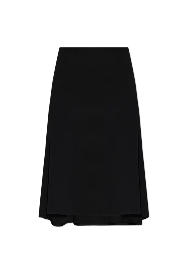 JIL SANDER Midi Asymmetrical Skirt - Black