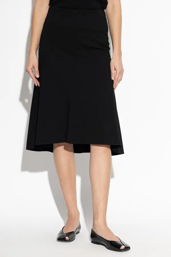 JIL SANDER Midi Asymmetrical Skirt - Black