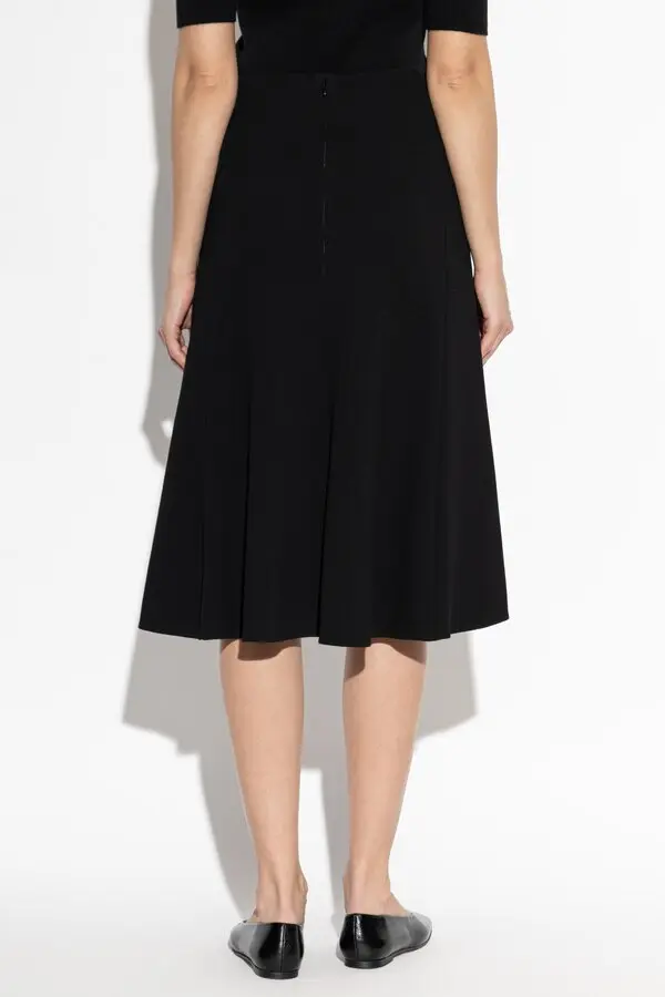 JIL SANDER Midi Asymmetrical Skirt - Black