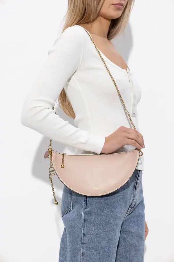 Chloé Halfmoon Mini Shoulder Bag - Cream