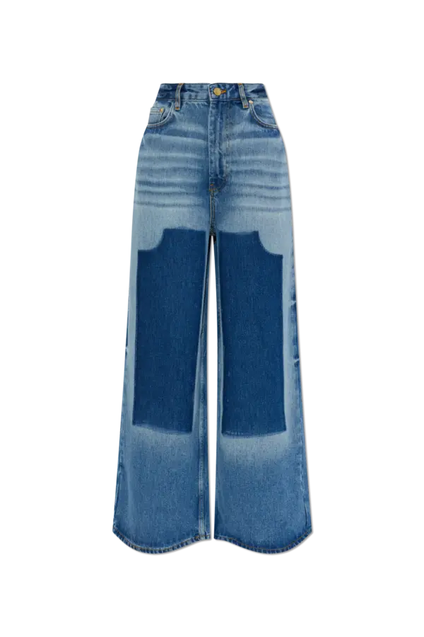 GANNI Wide-leg Jeans - Blue