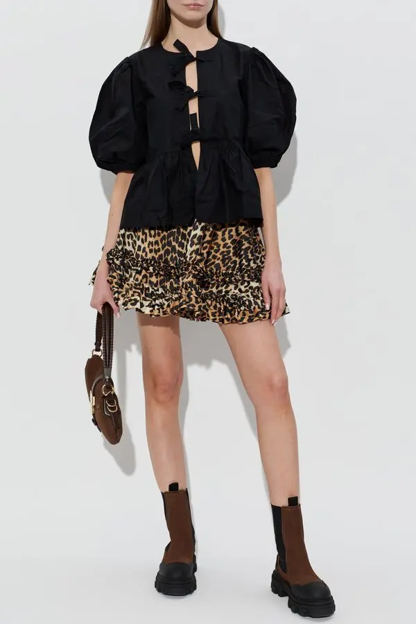 GANNI Ruffled Mini Skirt