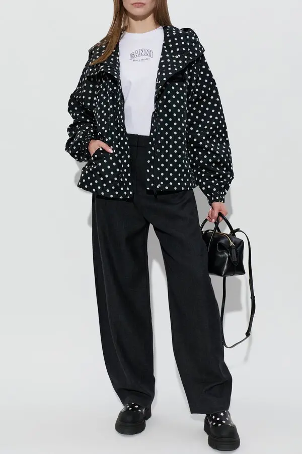 GANNI Wide-leg High Rise Trousers