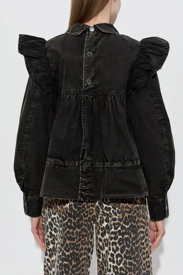 GANNI Ruffled Top