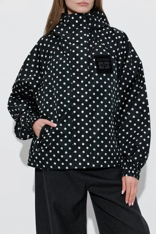 GANNI Polka Dot Jacket - Black
