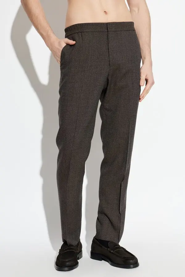 Paul Smith Plaid Wool Trousers - Brown