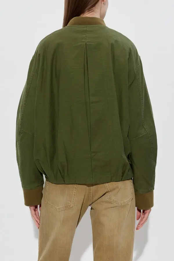 R13 Oversized Bomber Jacket - Green