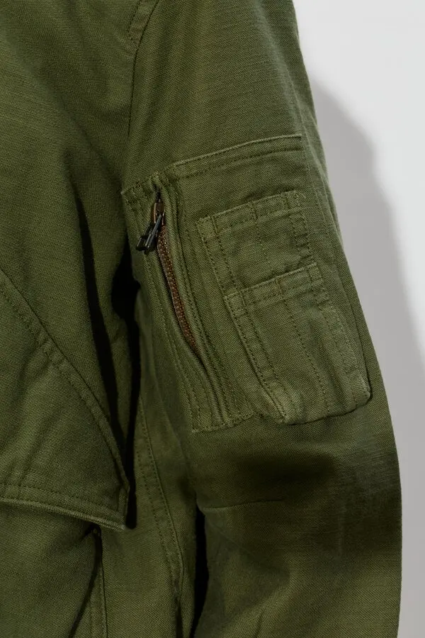 R13 Oversized Bomber Jacket - Green