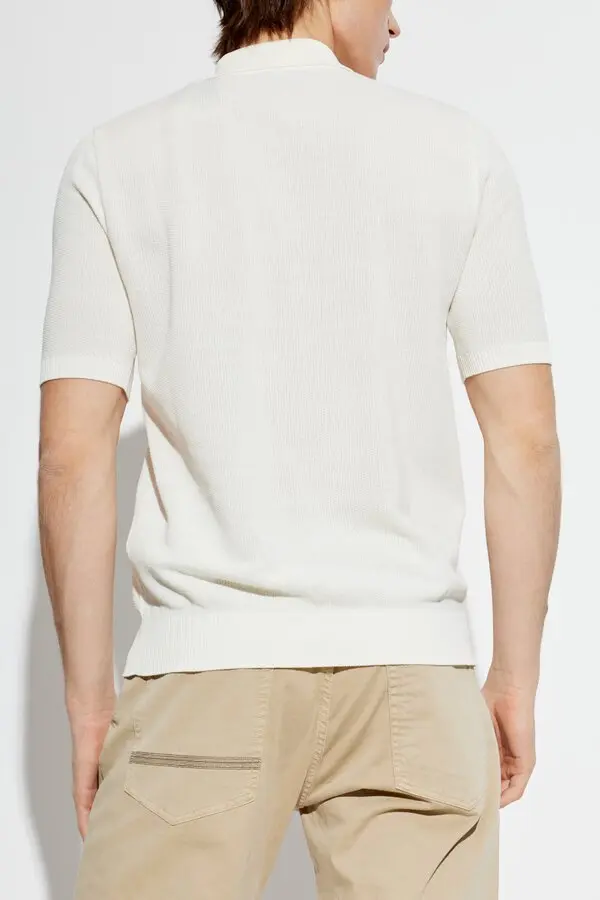 Eleventy Cotton Polo - Cream