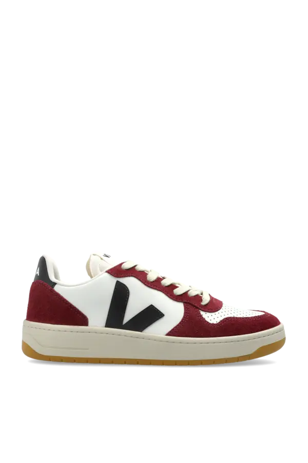 VEJA V-10 Prime Leather Sneakers - White