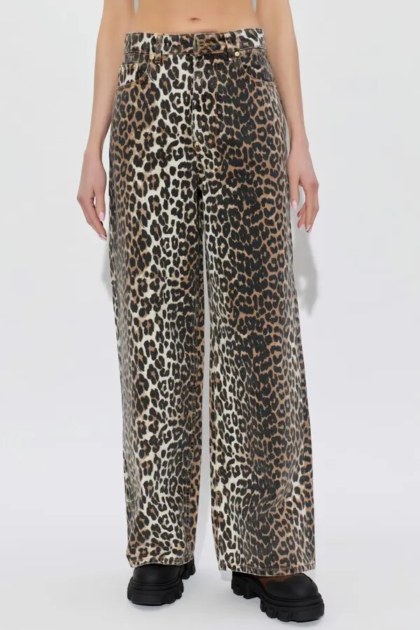 GANNI Wide-leg Jeans - Beige