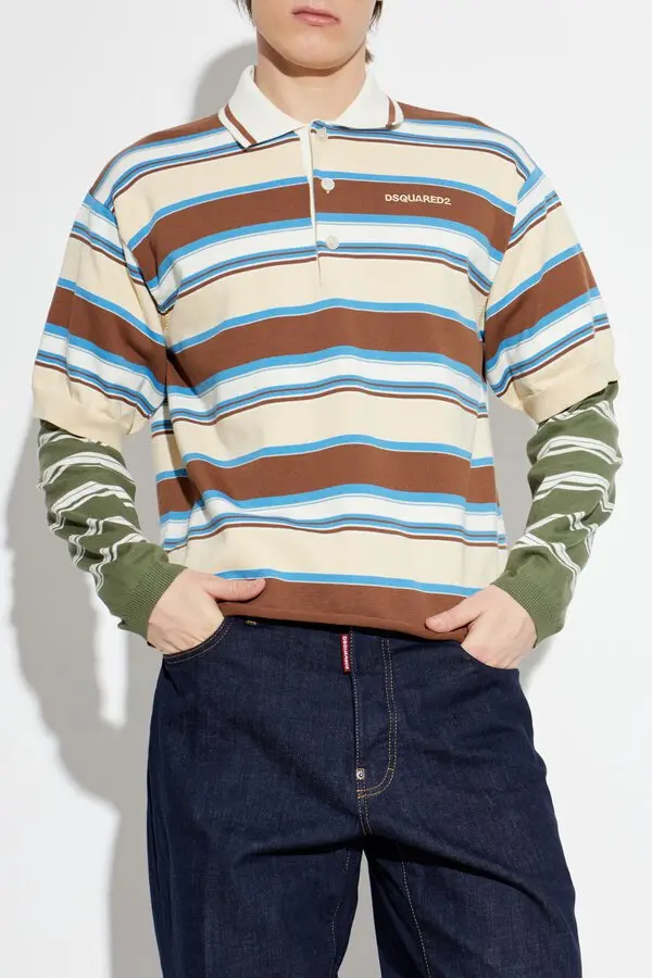 Dsquared2 Polo With Logo - Brown