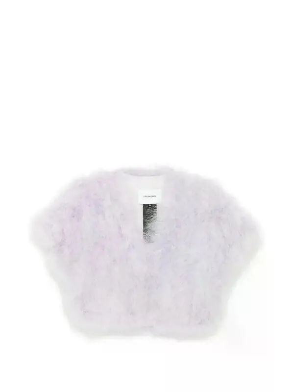 YVES SALOMON Feather Cape - Purple