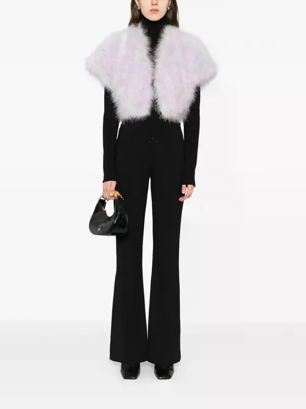YVES SALOMON Feather Cape - Purple